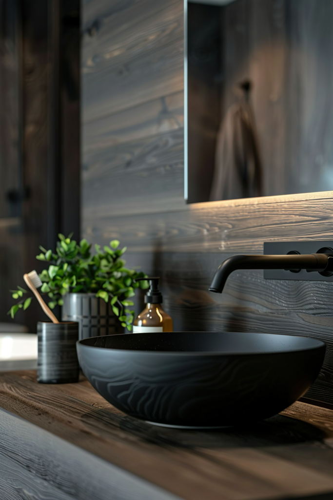 Rustic Black And Wood Bathroom Designs - 123 Inspiration